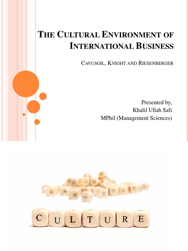 The Cultural Environment of International Business | PDF | Stereotypes ...