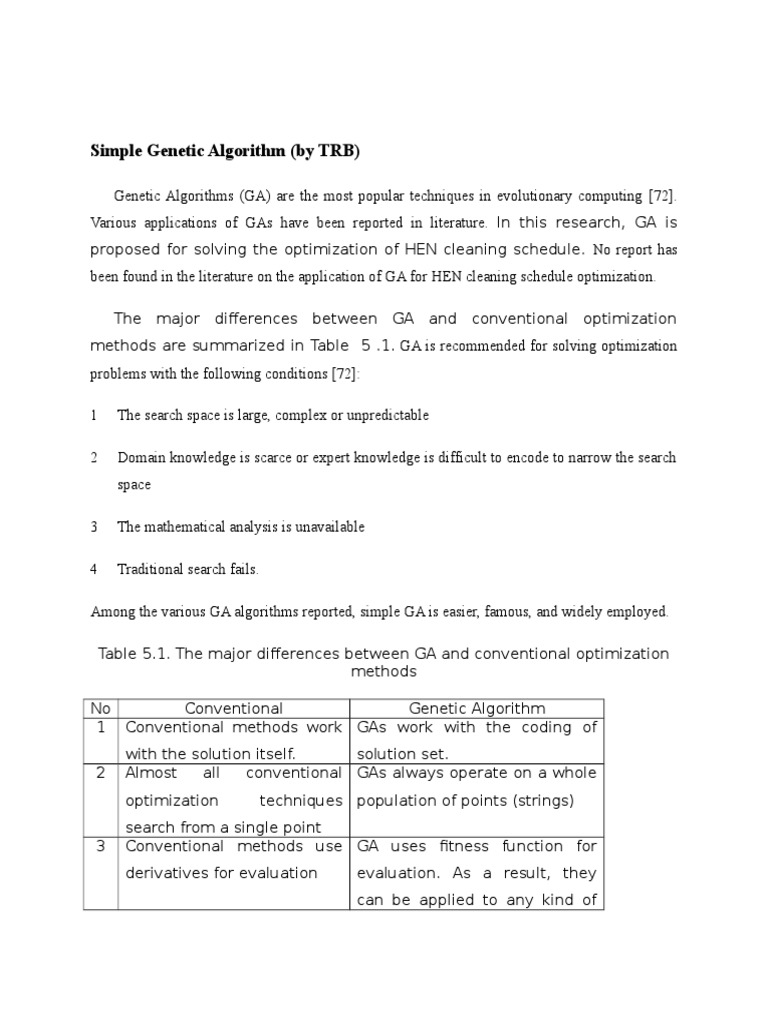 Simple Genetic Algorithm | PDF | Genetic Algorithm | Mathematical Optimization