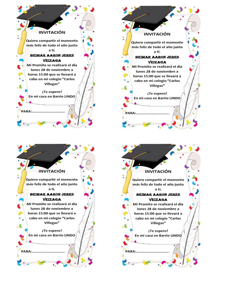 Invitacion Promito | PDF