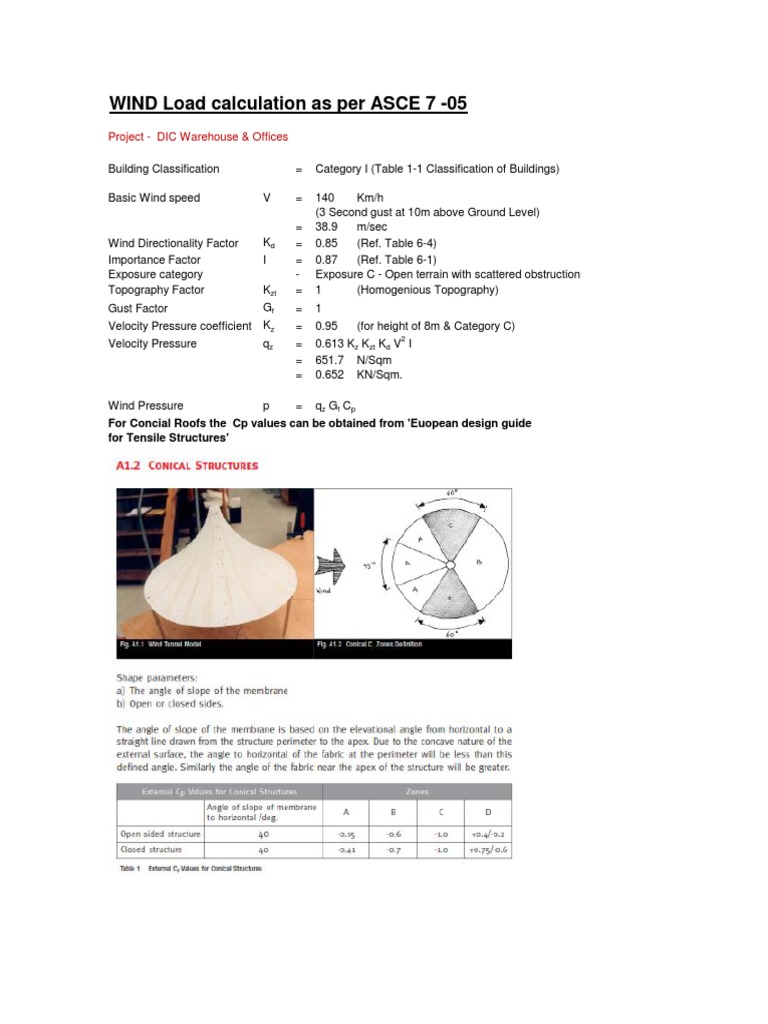 WIND Load Calculation As Per ASCE 7 - 05: Project - DIC Warehouse ...