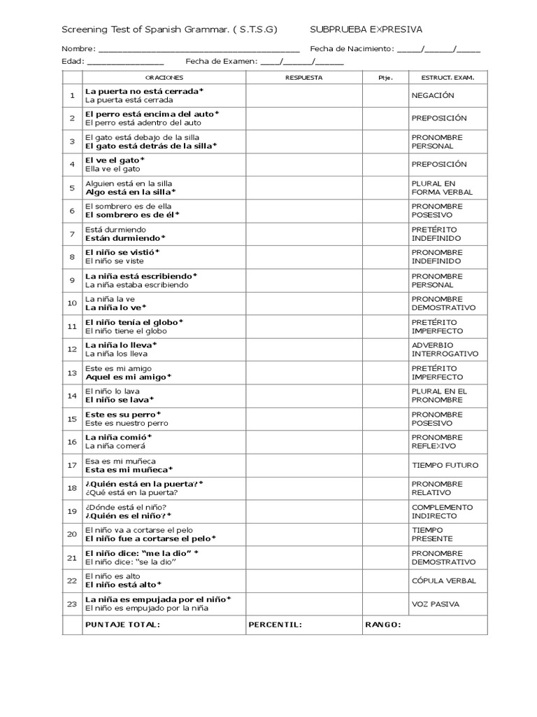 Protocolo STSG EXPRESIVO | PDF | Pronombre | Morfología