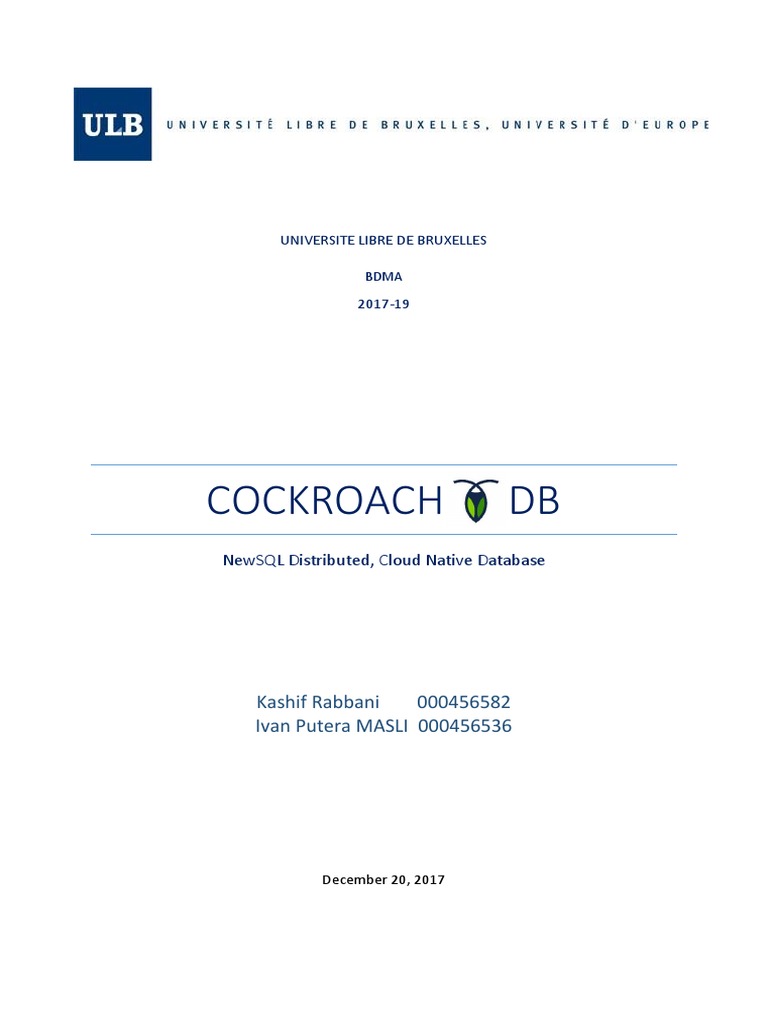 Cockroach DB | PDF | No Sql | Database Transaction