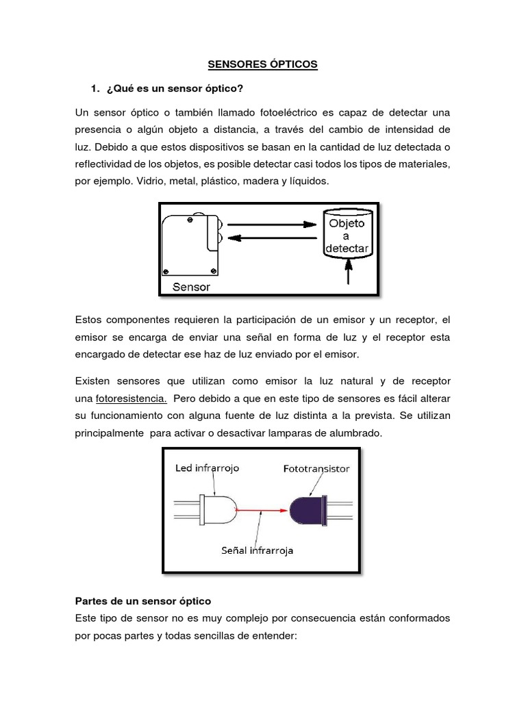 Sensores Ópticos | PDF | Óptica | Sensor