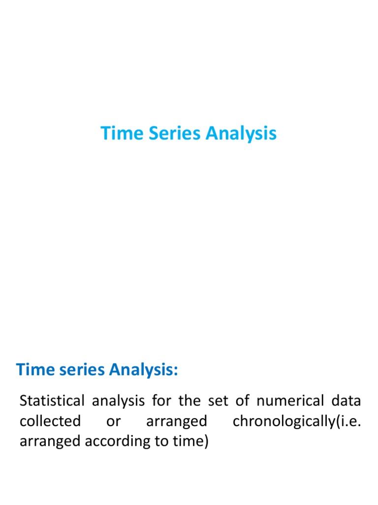 Time Series Analysis | PDF | Forecasting | Linear Trend Estimation