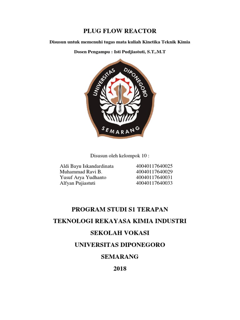 Plug Flow Reactor | PDF