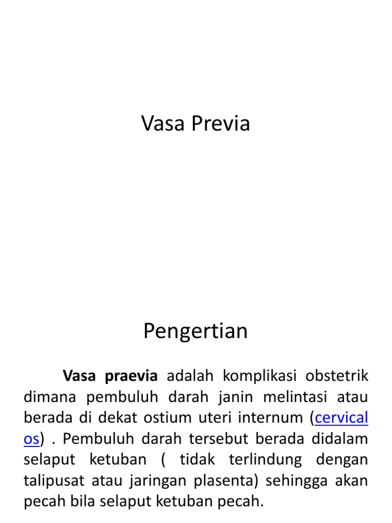 Vasa Previa | PDF