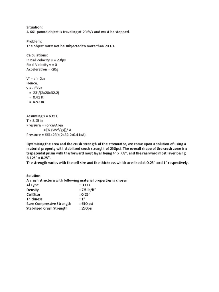 Crush Structure Design for Impact Safety | PDF | Home & Garden ...