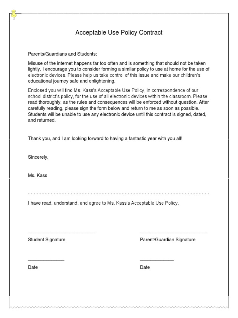 Aup Contract | PDF