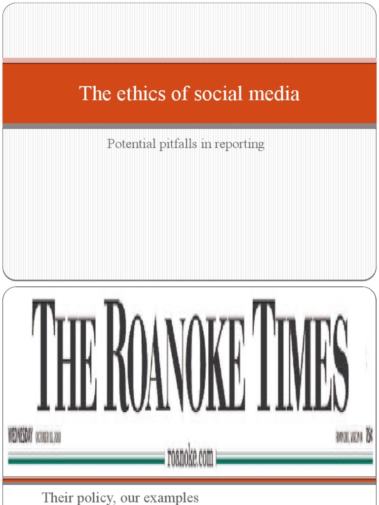 Ethics of Social Media | PDF | Popular Culture & Media Studies | Social ...