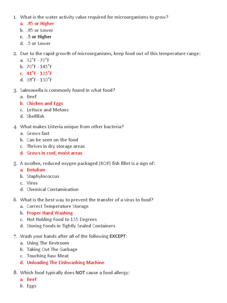 Foodtemp Quiz | PDF | Foodborne Illness | Refrigerator
