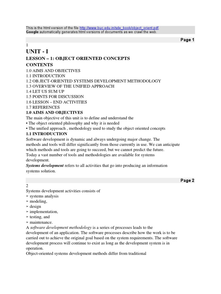 Ooad | PDF | Inheritance (Object Oriented Programming) | Class ...