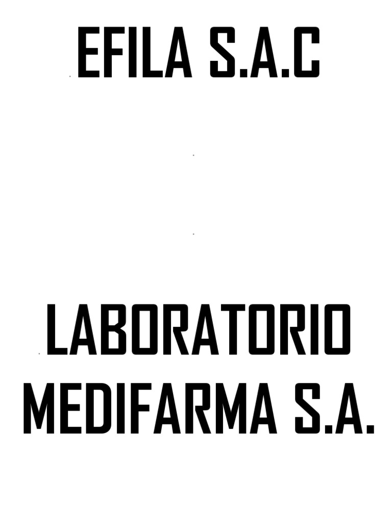 Laboratorio Medifarma S | PDF