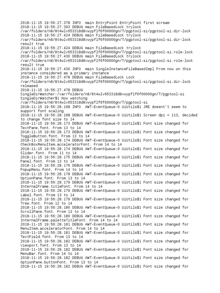 PGP Tool Log Analysis and Debugging | PDF | Java (Programming Language ...