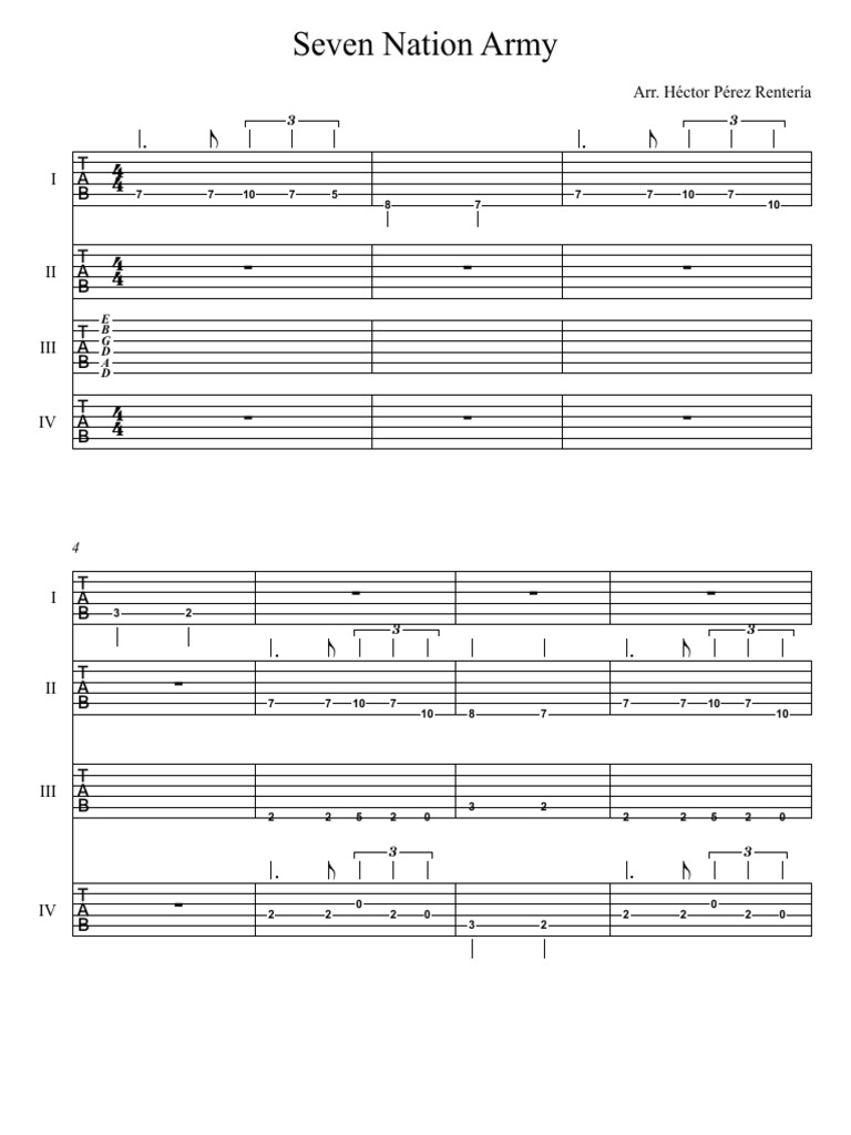 Seven Nation Army Guitar | PDF
