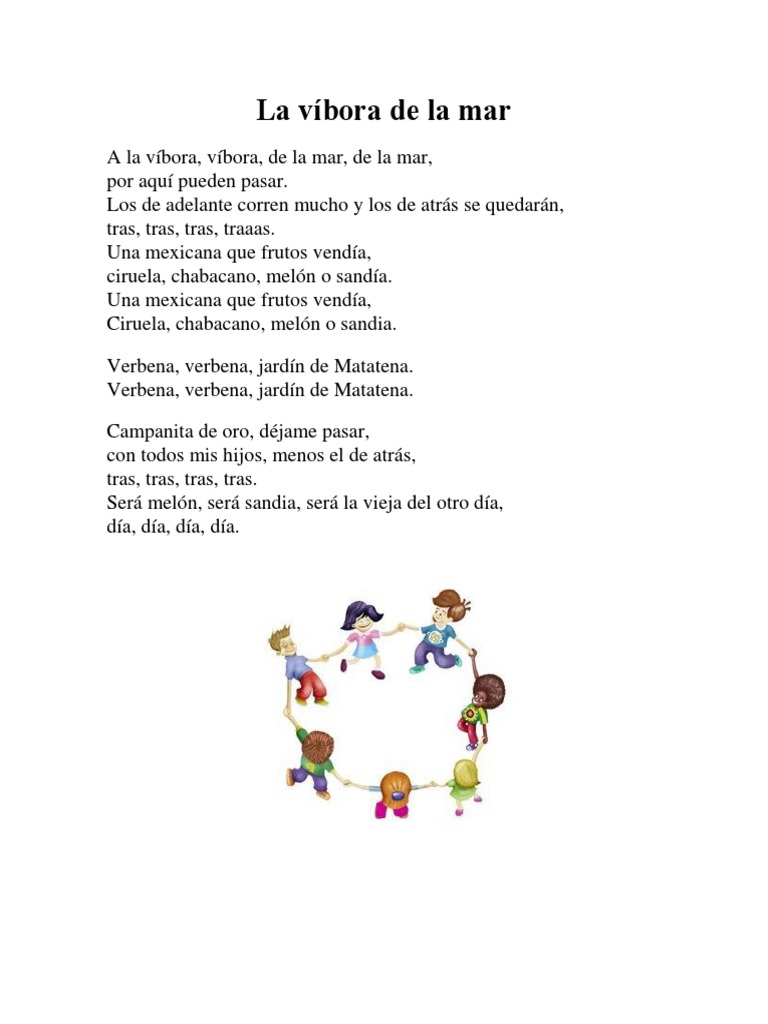 Letra de la Víbora de la Mar | PDF