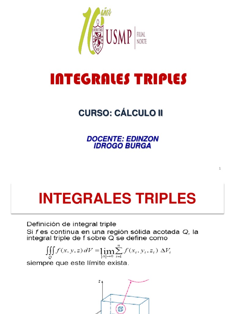 Integrales Triples | PDF | Integral | Densidad