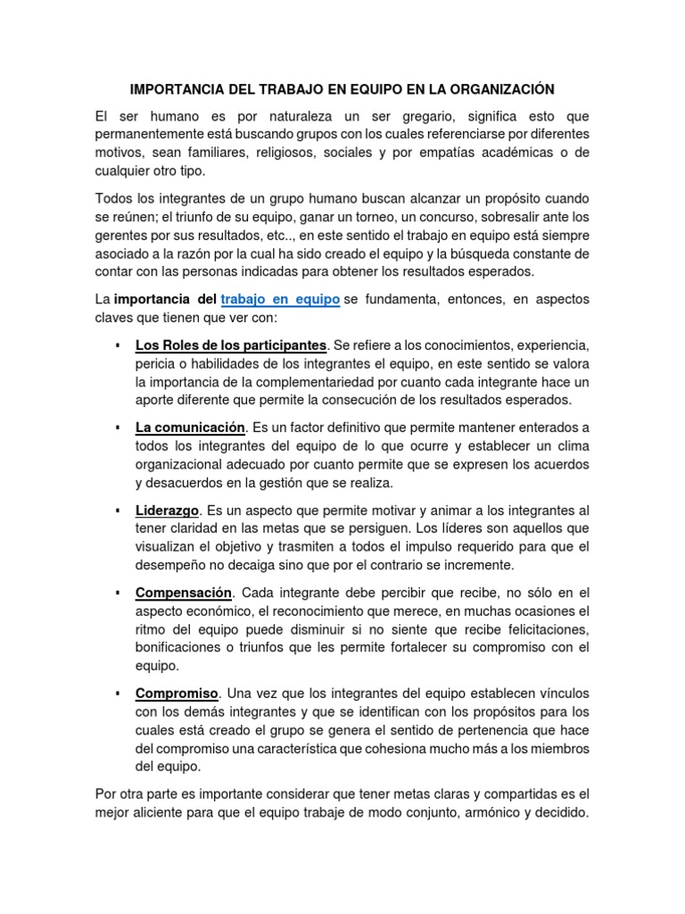 “El Trabajo Colaborativo en El Contexto Laboral” | Liderazgo ...