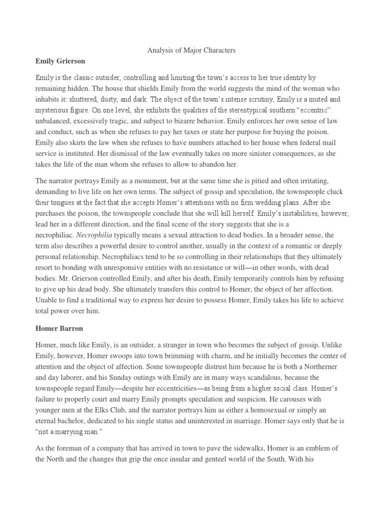 A Rose For Emily William Faulkner | PDF