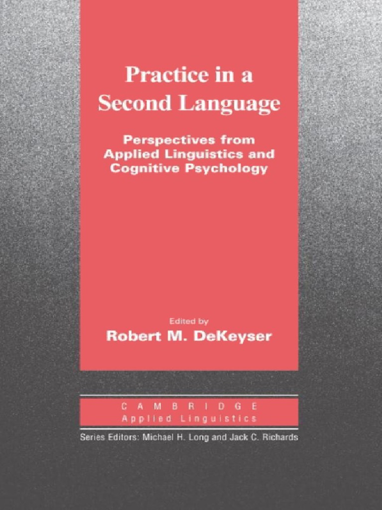 Practice in A Second Language | PDF | Second Language | Second Language ...