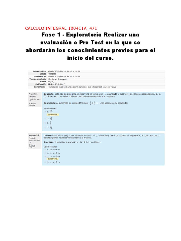 Fase 1 - Exploratoria Realizar Una Evaluación o Pre Test en La Que Se ...