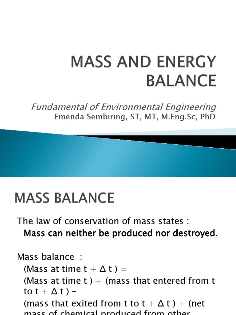 Mass and Energy Balance | PDF | Chemical Reactor | Flux