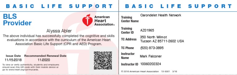 Bls Card 2018 | PDF