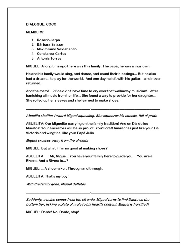 Dialogue Coco Eaeaea | PDF | Leisure