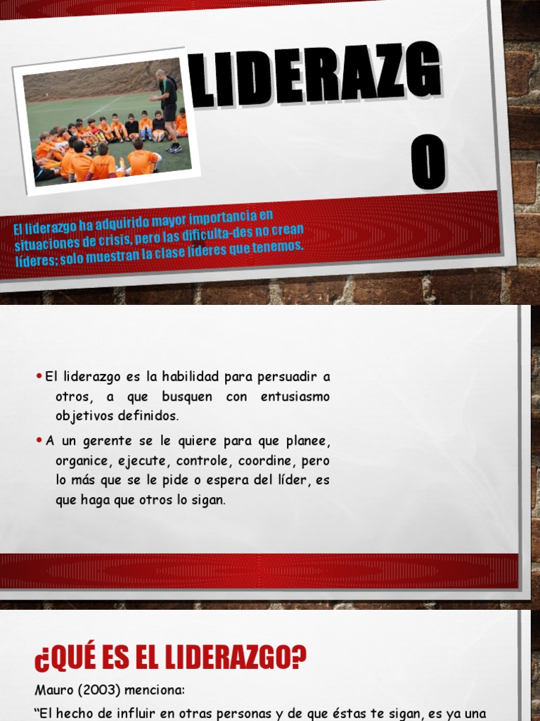 El Liderazgo Concepto Características Y Estilos Pdf Liderazgo