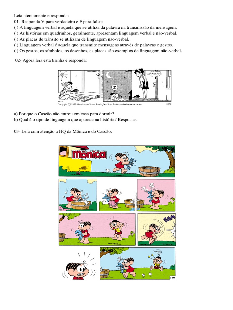 Leia Atentamente e Responda | PDF