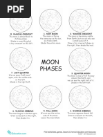 Phases of The Moon Worksheets | PDF | Moon | Planetary Mass Satellites