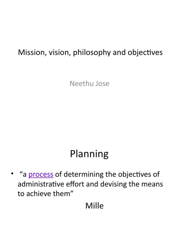 Mission, Vision, and Philosophy Overview | PDF | Goal | Nursing