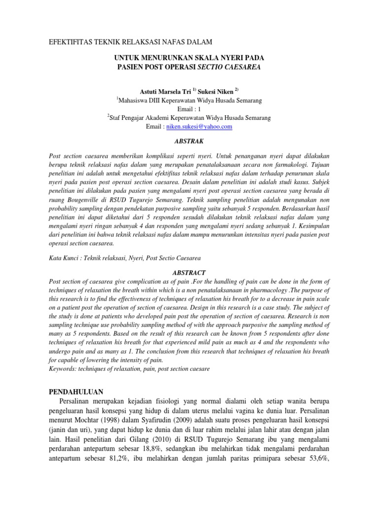 Tarik Nafas Dalam PDF | PDF