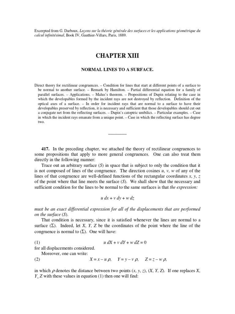 Darboux - Normal Congruences | PDF | Geometric Shapes | Theoretical Physics
