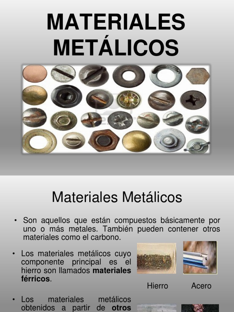 Materiales Metálicos | PDF | Rieles | Cobre