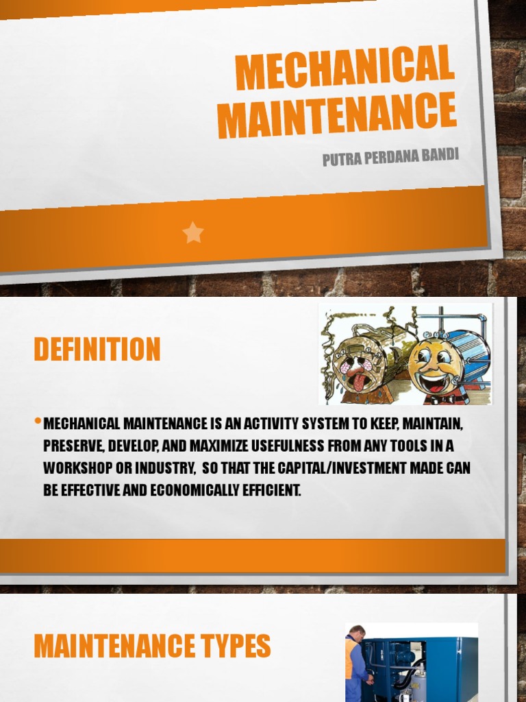 Mechanical Maintenance Overview and Types | PDF | Lubricant | Machines