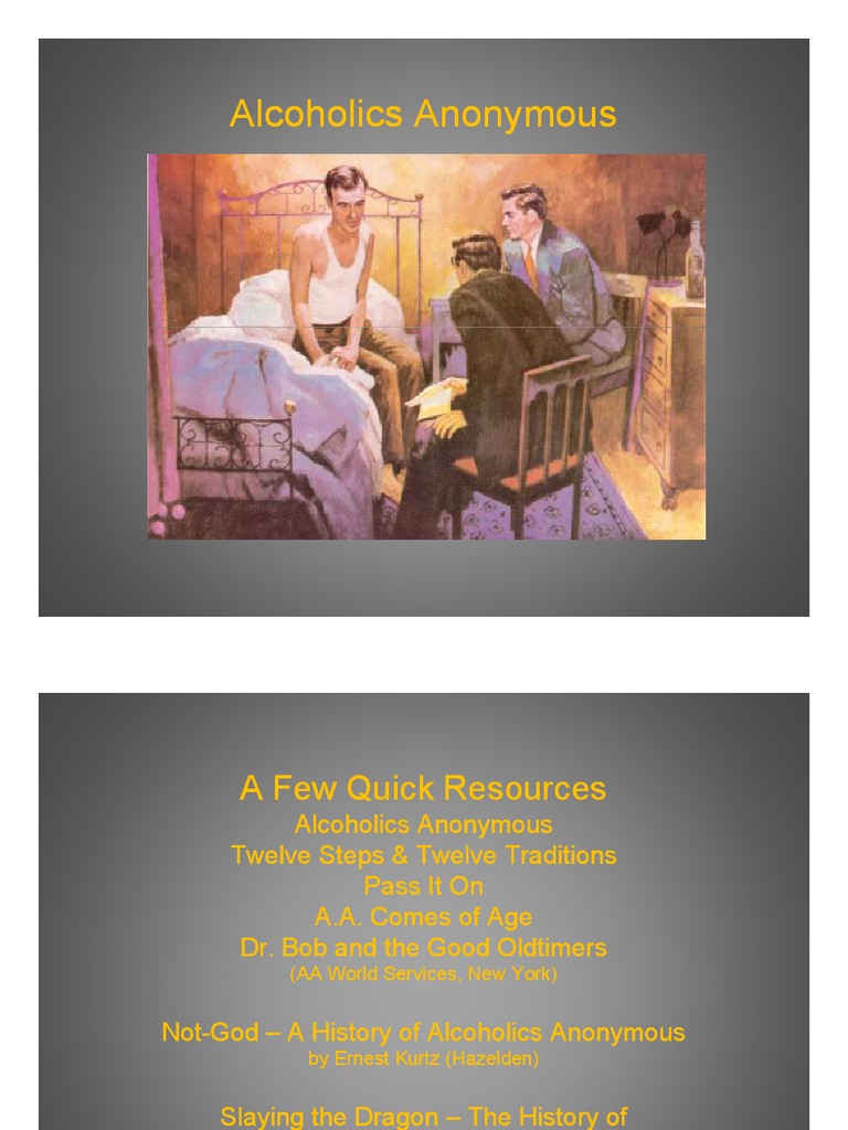 The History of Alcoholics Anonymous | PDF | Alcoholics Anonymous | Bill W.