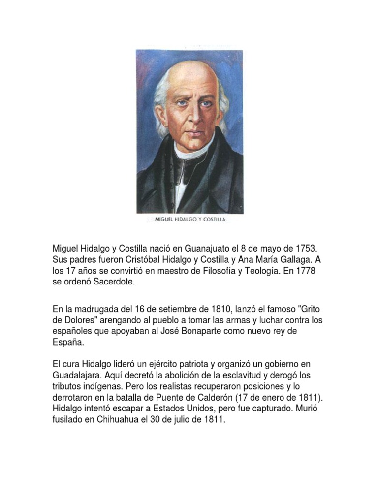 Miguel Hidalgo y Costilla | PDF | México | Rebeliones