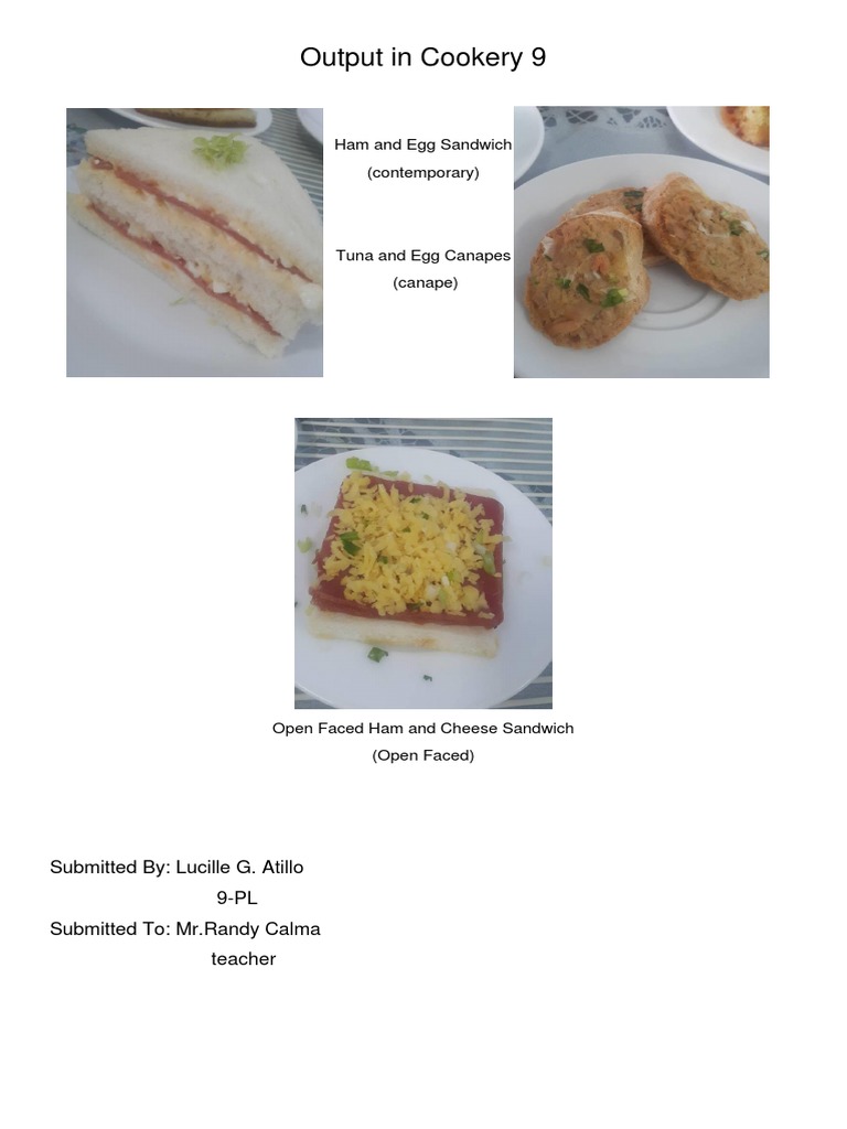 Output in Cookery 9 | PDF