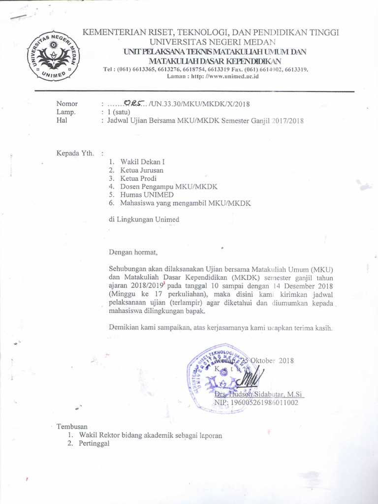 Jadwal UAS MKU MKD | PDF