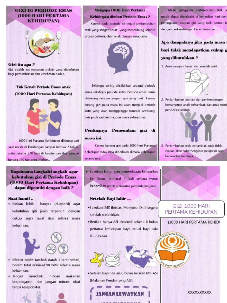 Leaflet 1000 Hari Pertama Kehidupan | PDF
