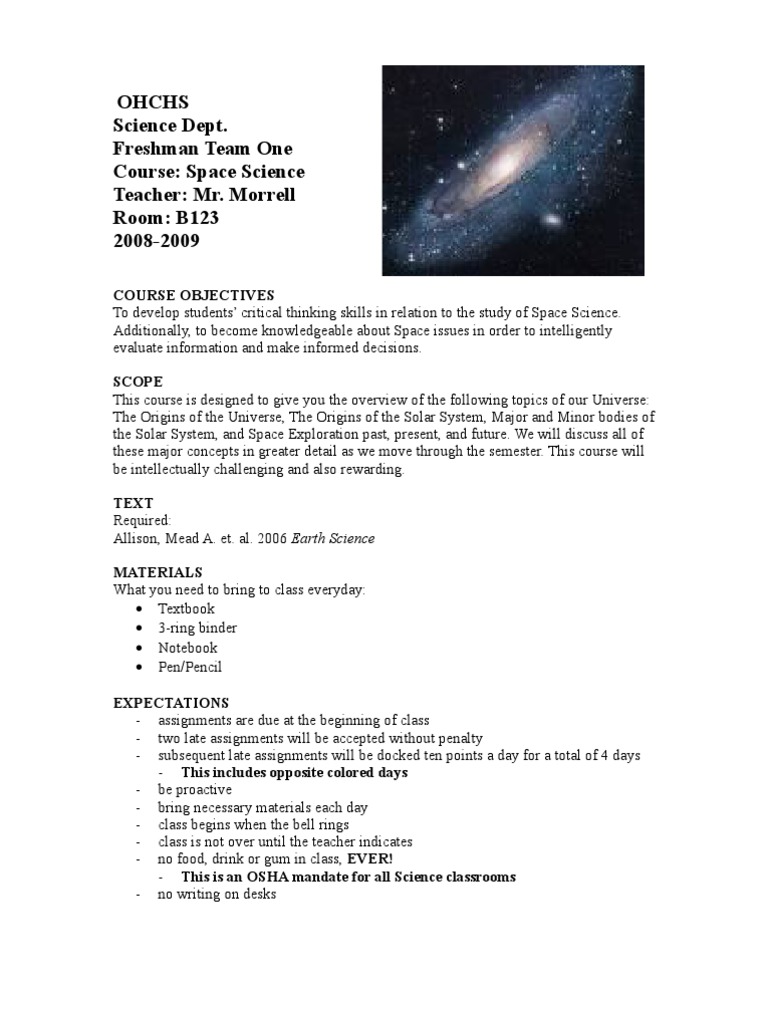 Space Syllabus | PDF | Space Exploration | Asteroid