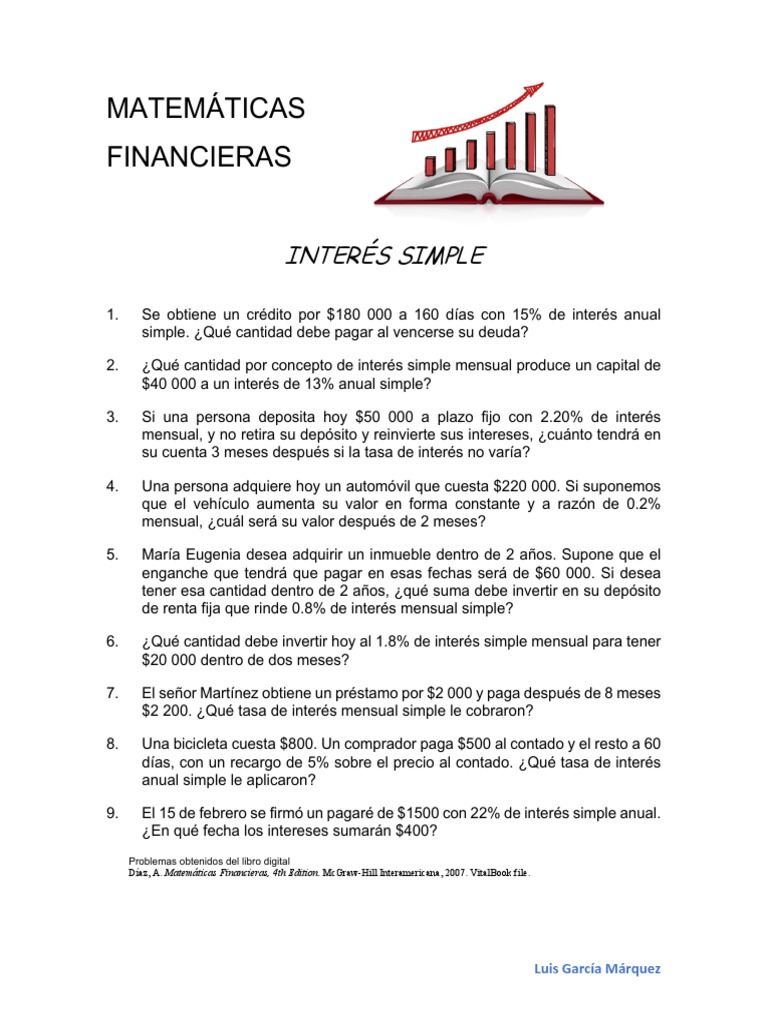 Ejercicios Interes Simple | PDF