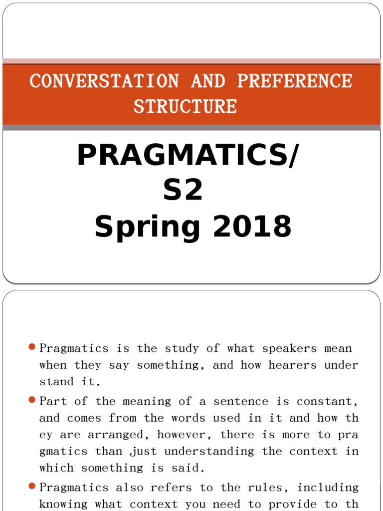 Converstation and Preference Structure | PDF | Conversation | Cognitive ...