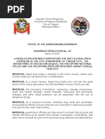 Sample Brgy Resolution | PDF | Devolution | Local Government