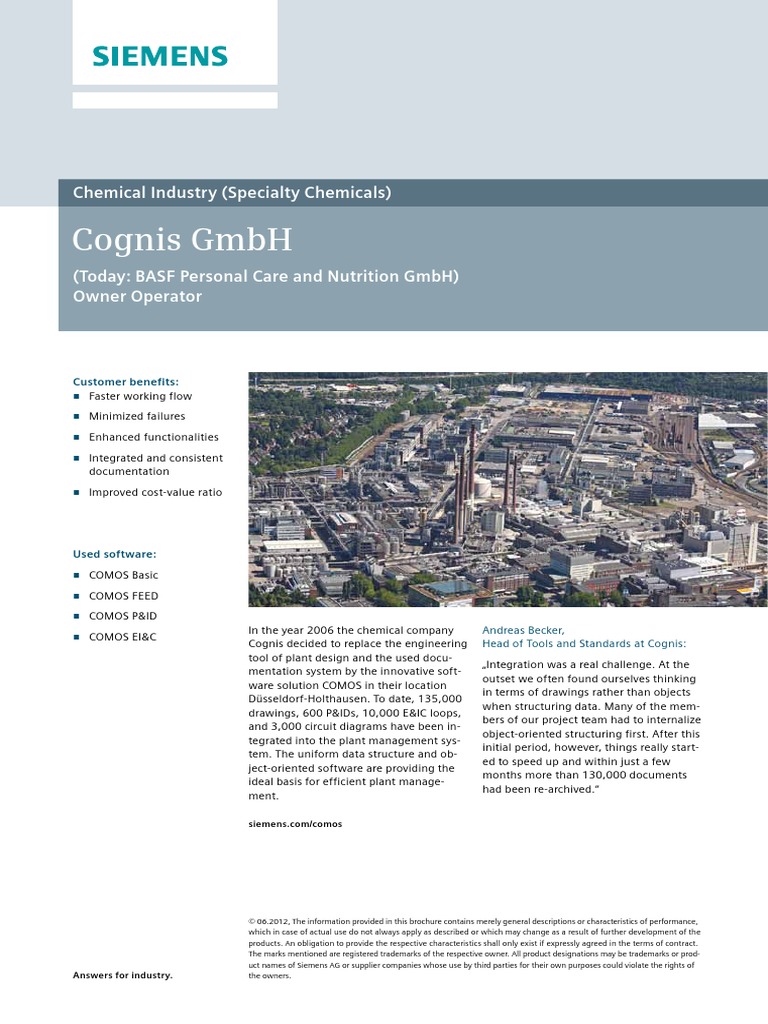 Siemens COMOS | PDF | Engineering | Business