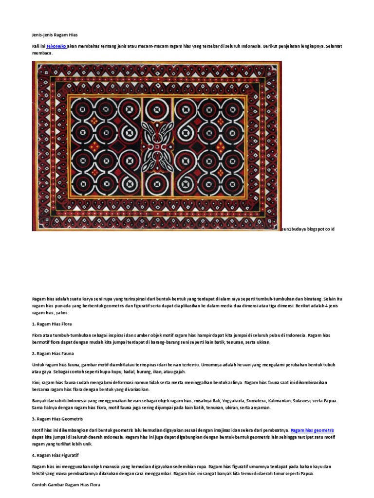 Jenis Ragam Hias | PDF