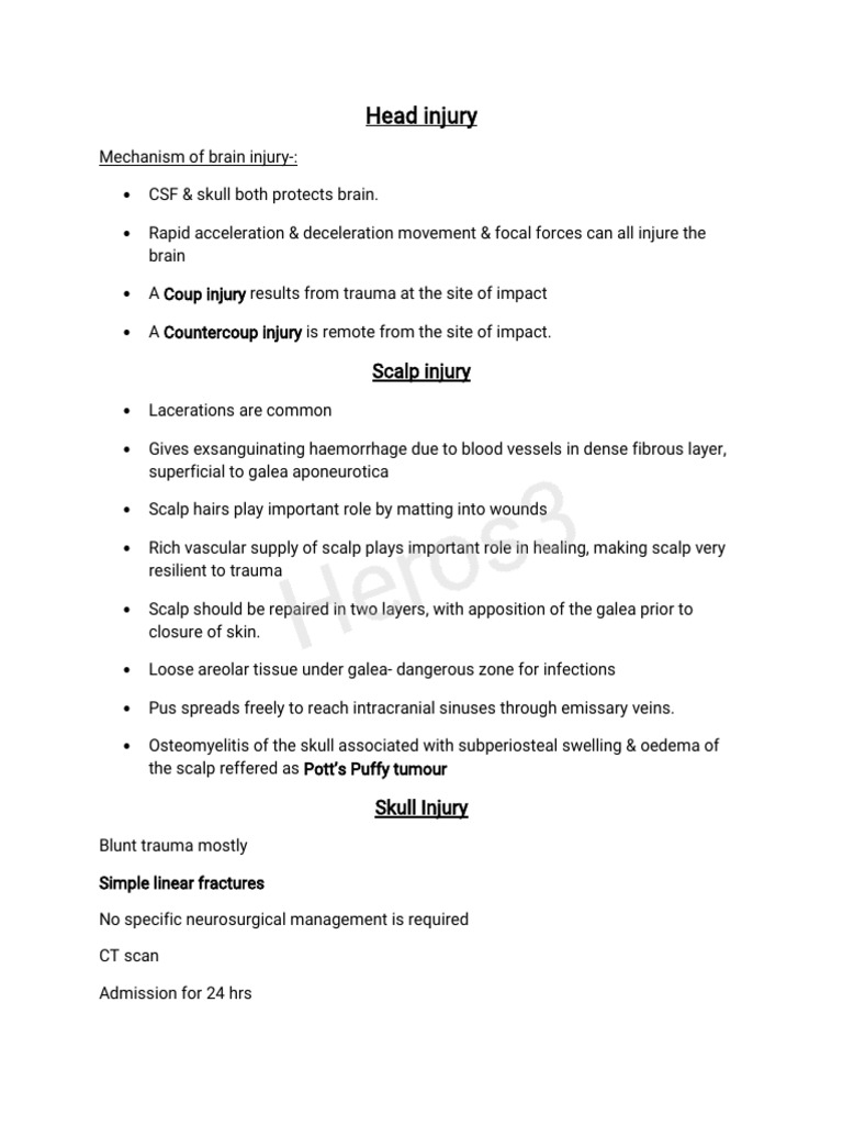 Head Injury | PDF