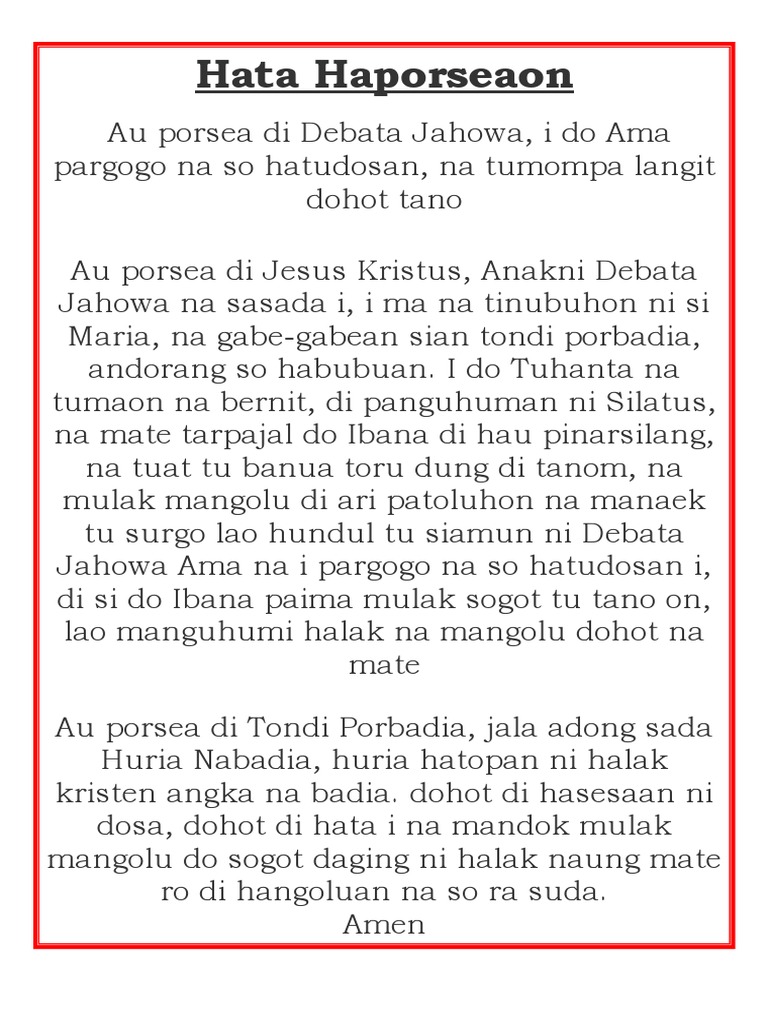 Pengakuan Iman Rasuli | PDF