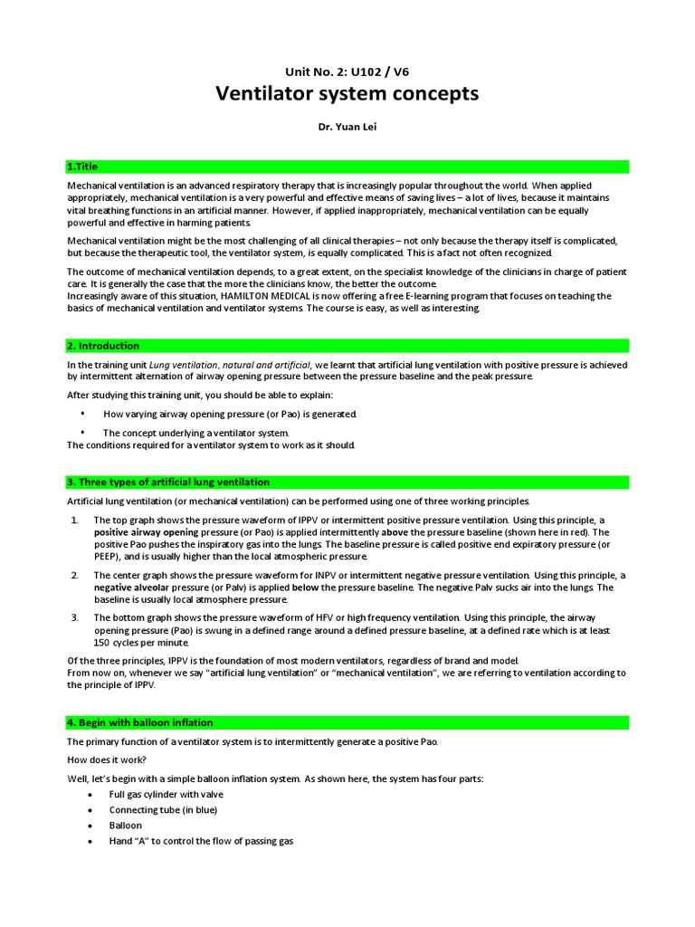 Understanding Mechanical Ventilation: An Introduction to Ventilator ...