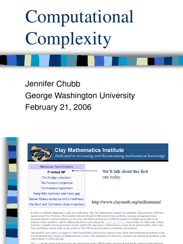 Computational Complexity Talk Pdf Time Complexity Theory Of Computation